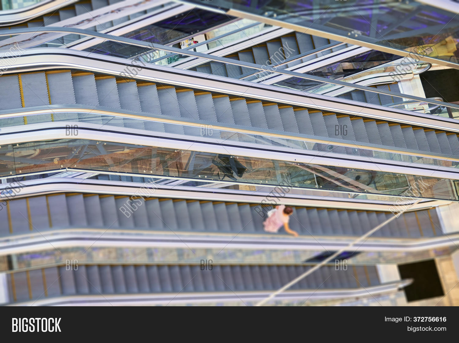 Crisscross Escalators Image & Photo (Free Trial) | Bigstock