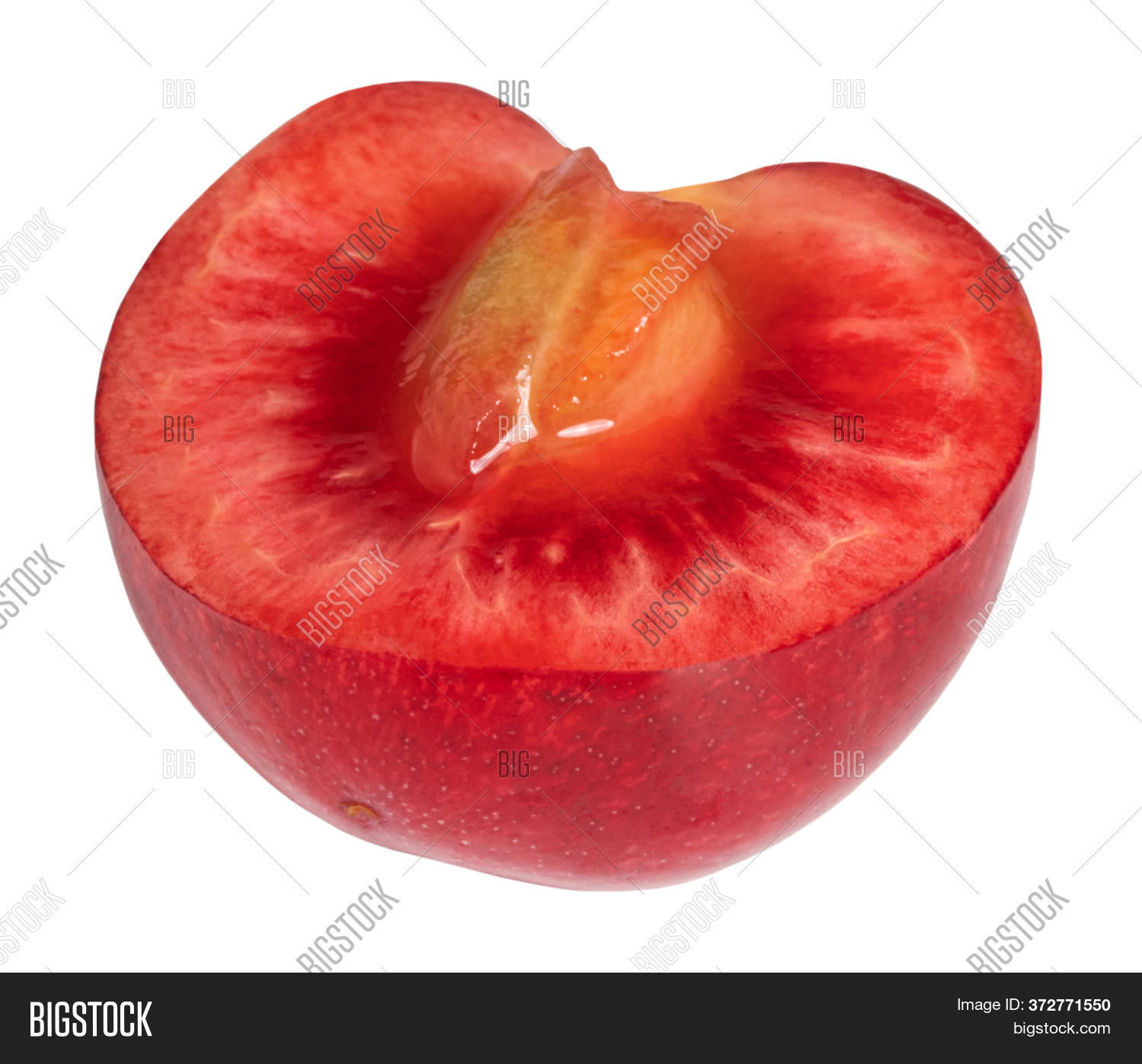 Half Cherry Isolated Image & Photo (Free Trial) | Bigstock