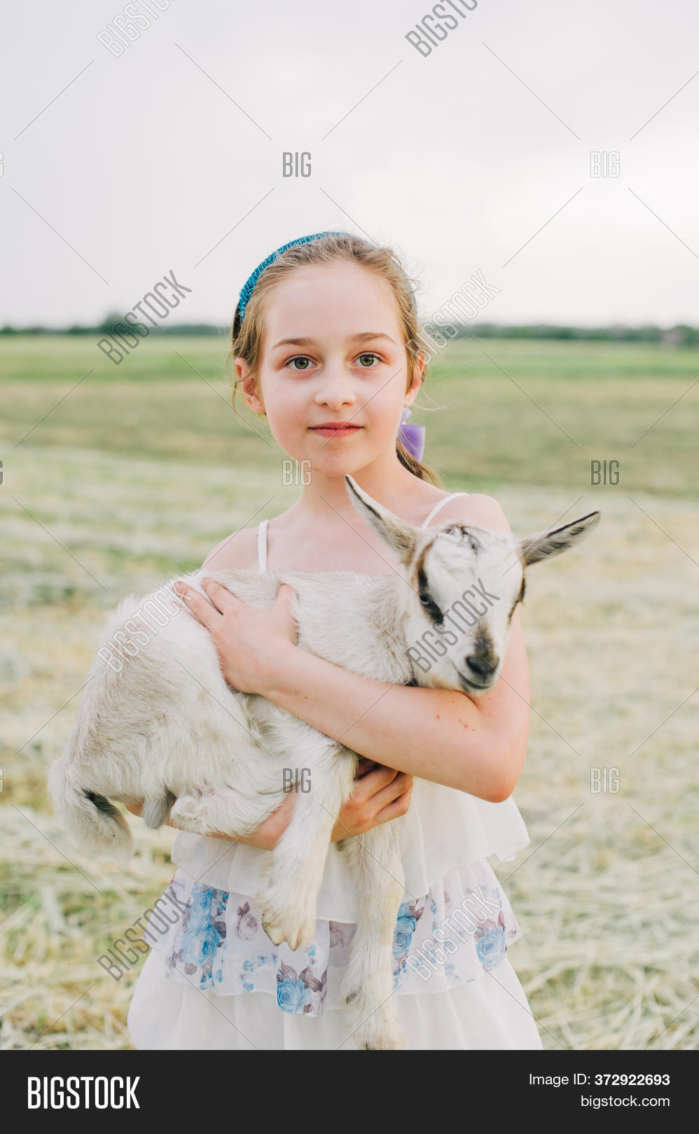 Girl Baby Goat On Farm Image & Photo (Free Trial) | Bigstock