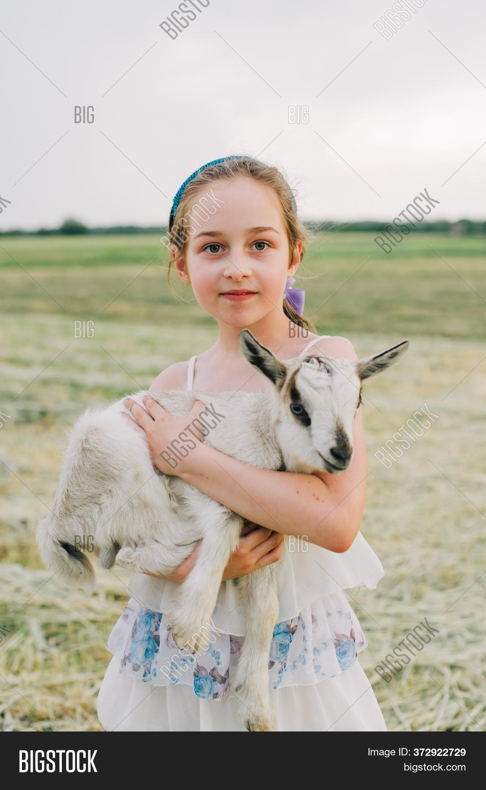 Girl Baby Goat On Farm Image & Photo (Free Trial) | Bigstock