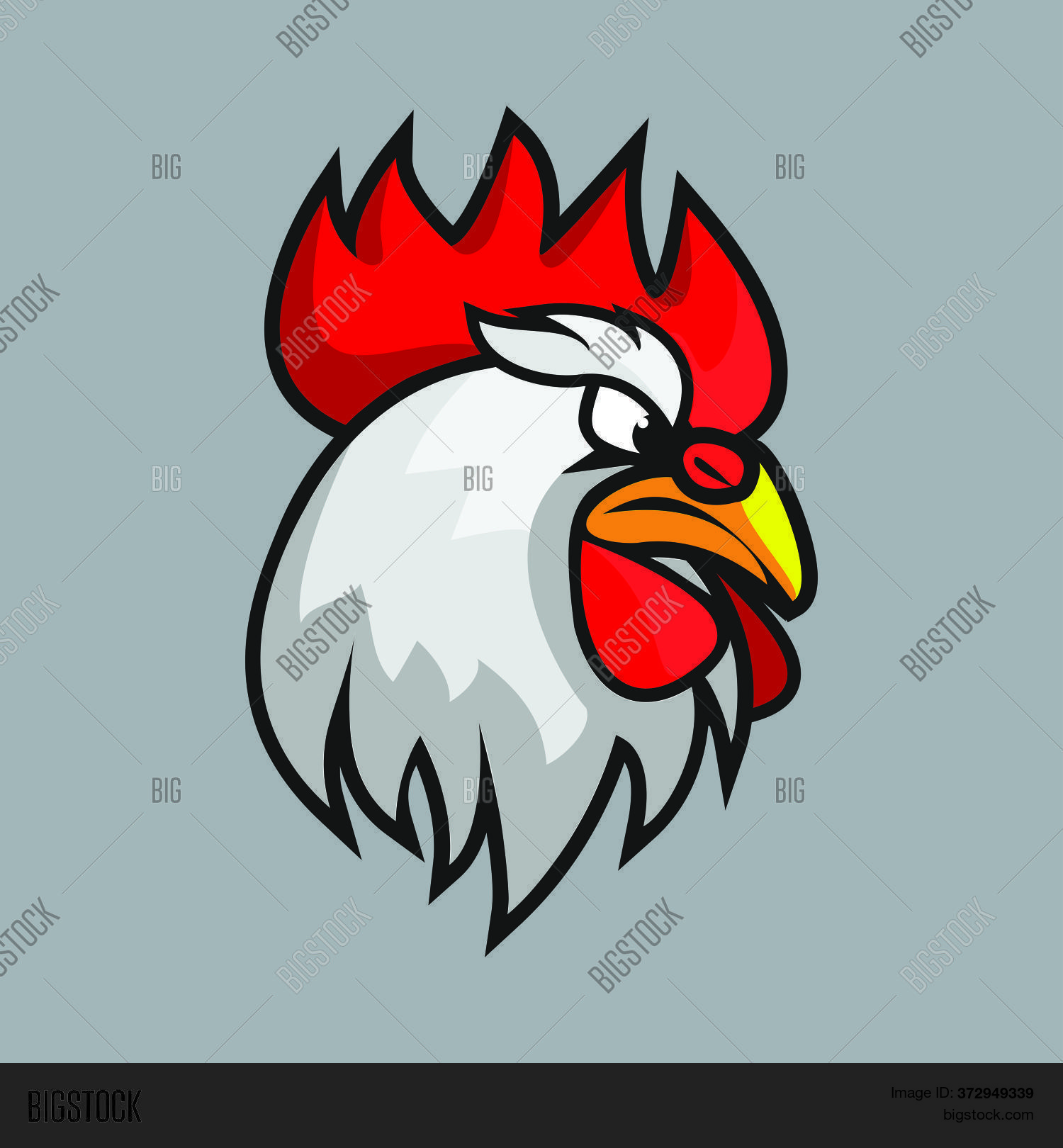 Head Chicken Logo Vector & Photo (Free Trial) | Bigstock