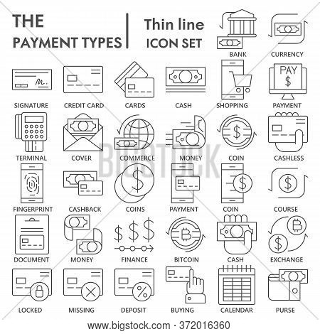 Payment Types Thin Vector & Photo (Free Trial) | Bigstock