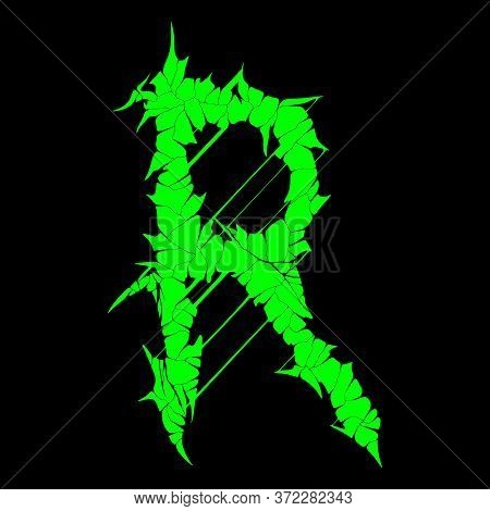 Grunge Font.green Vector & Photo (Free Trial) | Bigstock