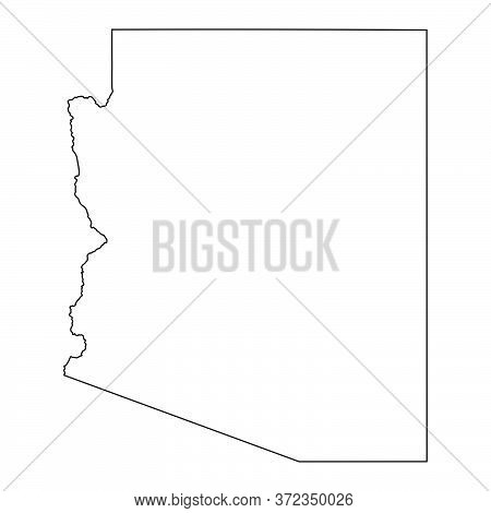 Arizona Az State Map Vector & Photo (Free Trial) | Bigstock