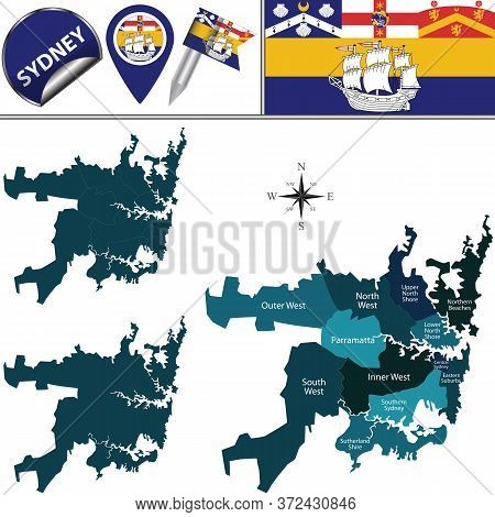 Vector Map Sydney Vector & Photo (Free Trial) | Bigstock