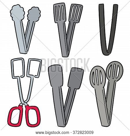 Vector Set Tongs Hand Vector & Photo (Free Trial) | Bigstock
