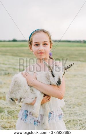 Girl Baby Goat On Farm Image & Photo (Free Trial) | Bigstock