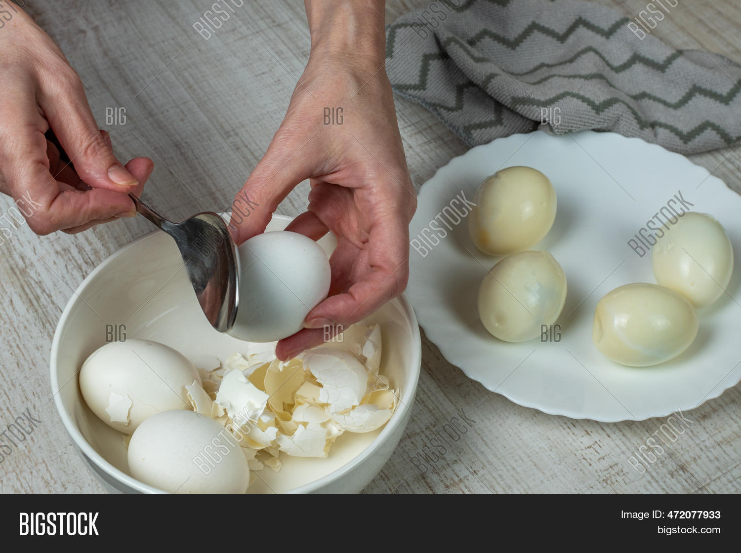 Removing Shell Boiled Image & Photo (Free Trial) | Bigstock