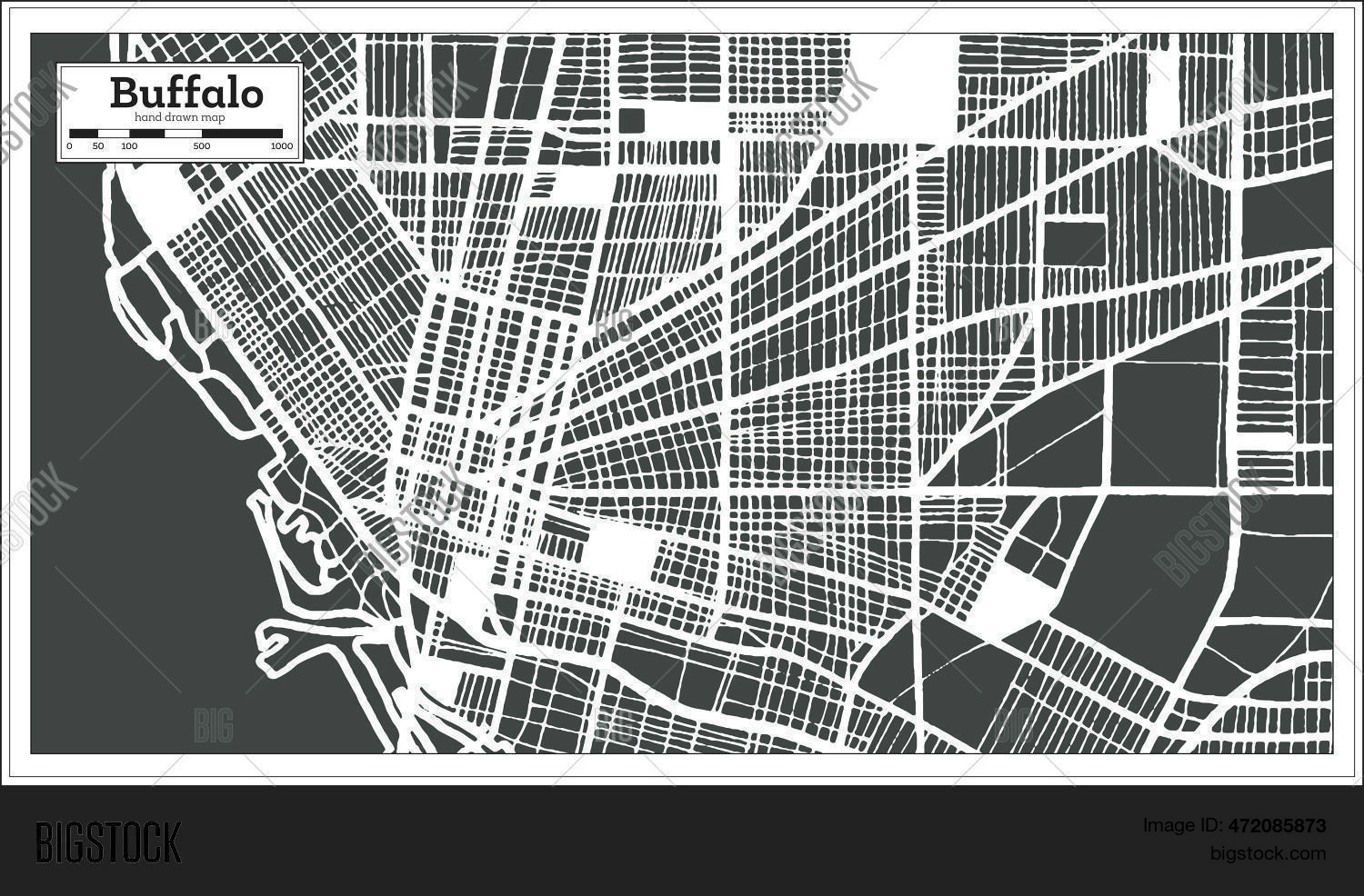 Buffalo Usa City Map Vector & Photo (Free Trial) | Bigstock