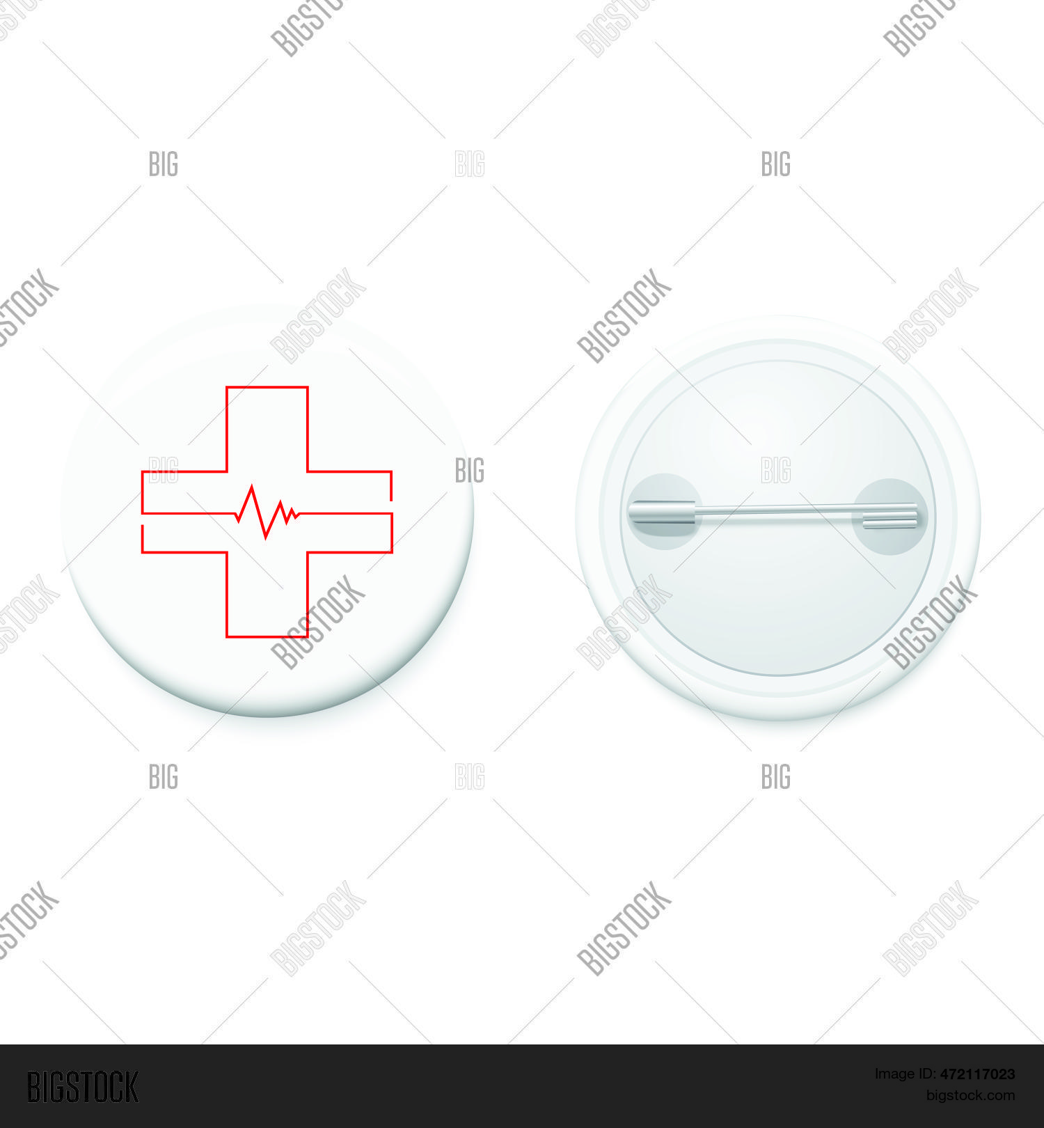 Pin Button Badge Vector & Photo (Free Trial) | Bigstock