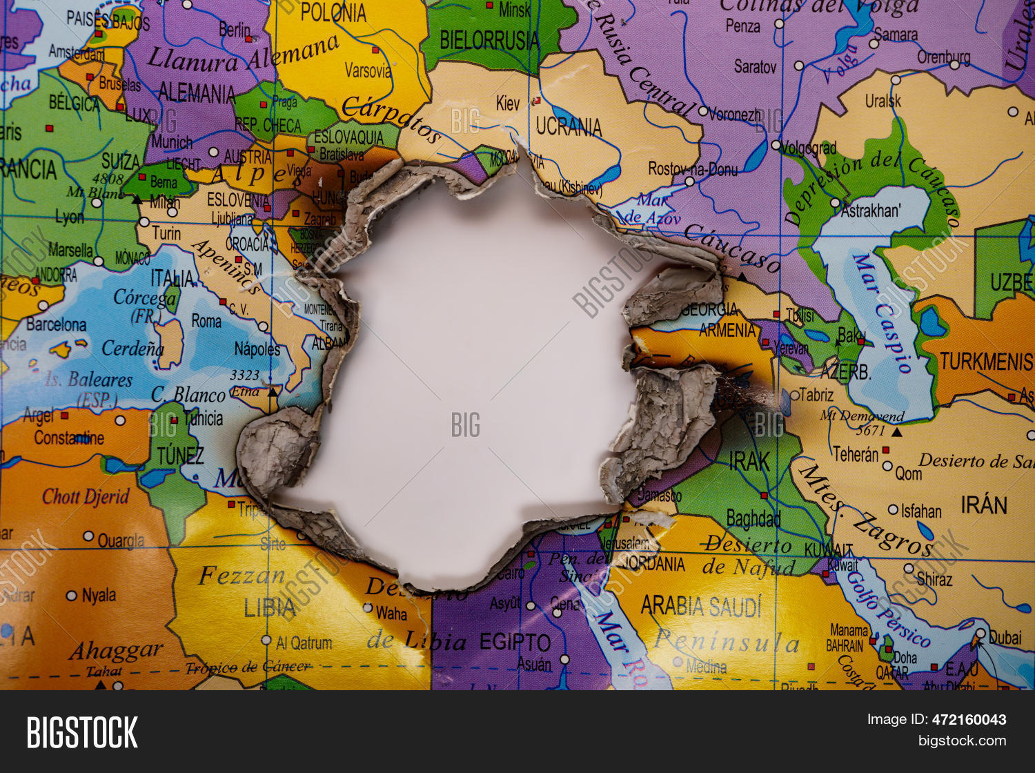 Close- Burned Map Image & Photo (Free Trial) | Bigstock