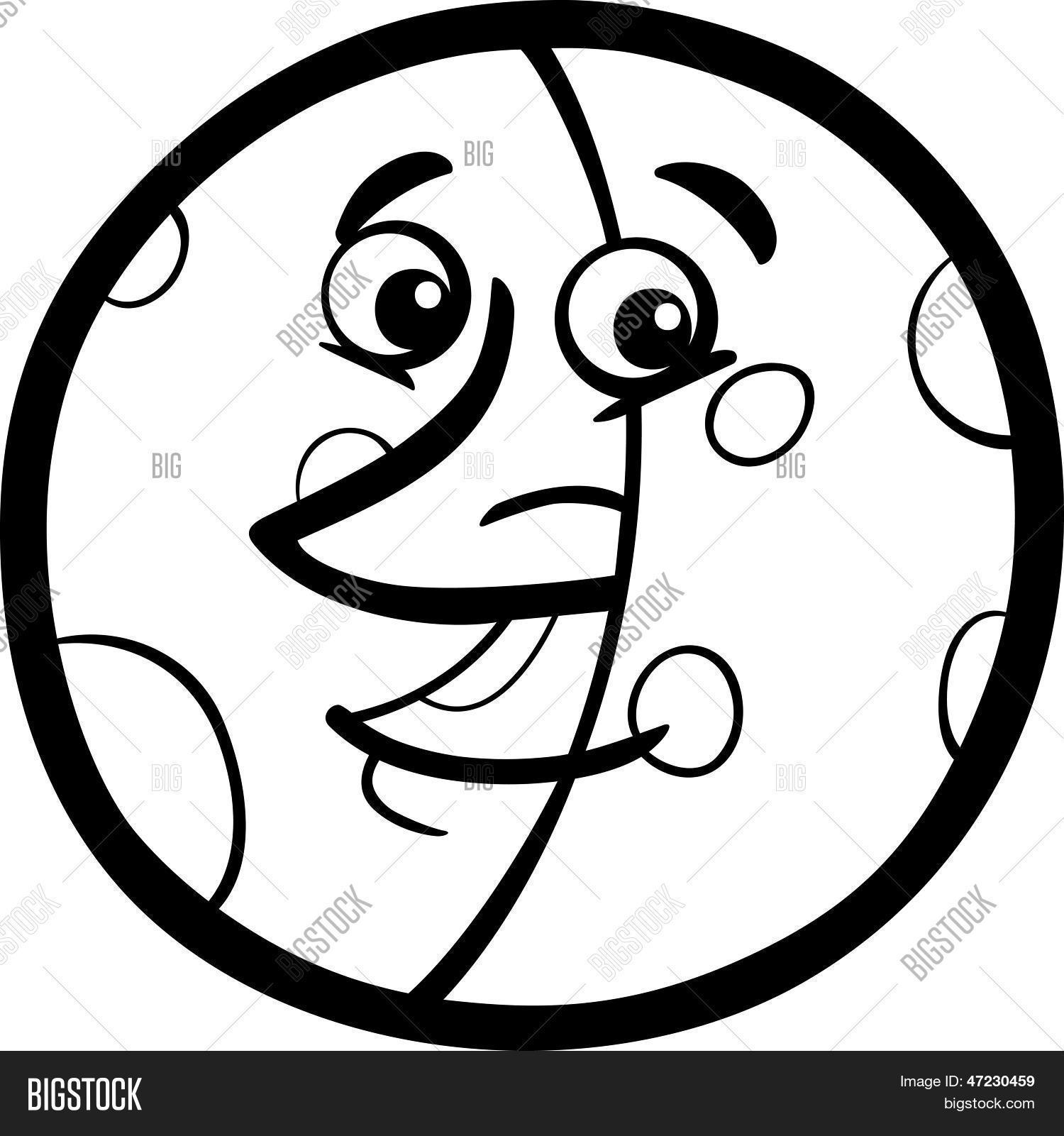 Moon Cartoon Vector & Photo (Free Trial) | Bigstock