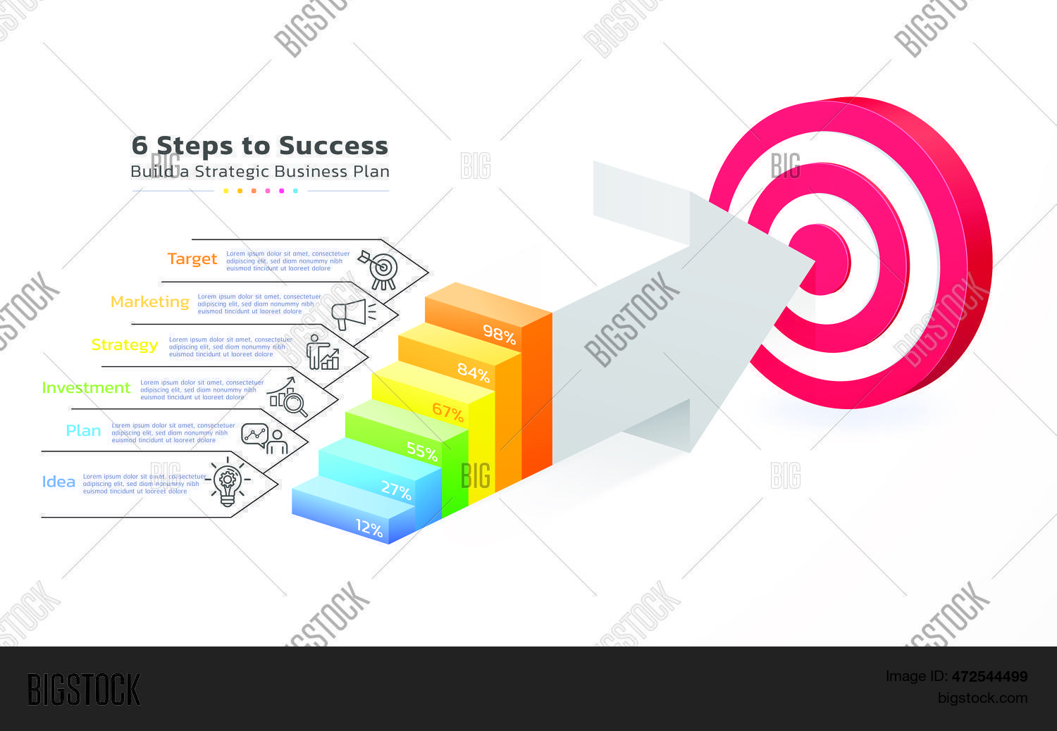 Business Stair Arrow Vector & Photo (Free Trial) | Bigstock