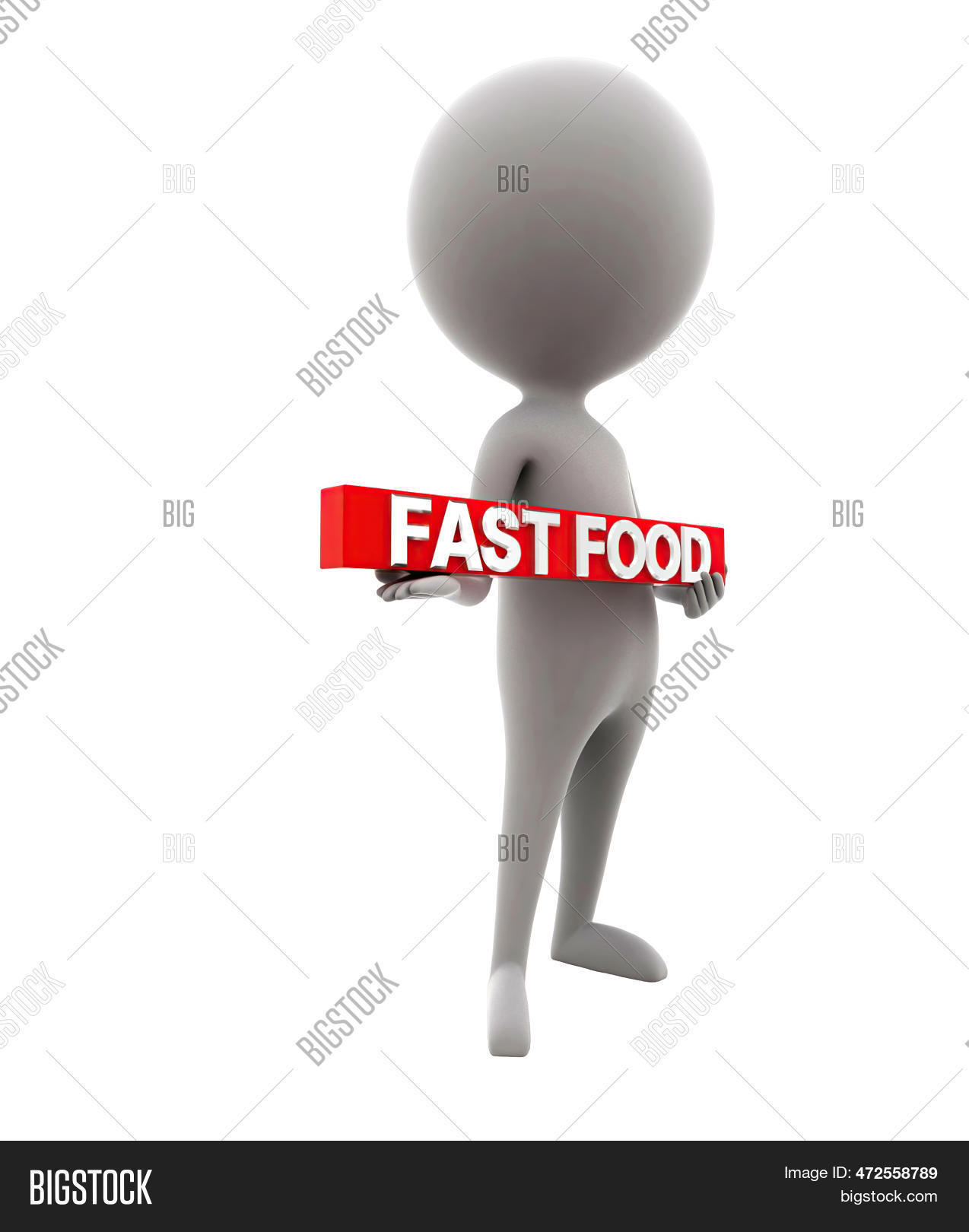 3D Man Presenting Fast Image & Photo (Free Trial) | Bigstock