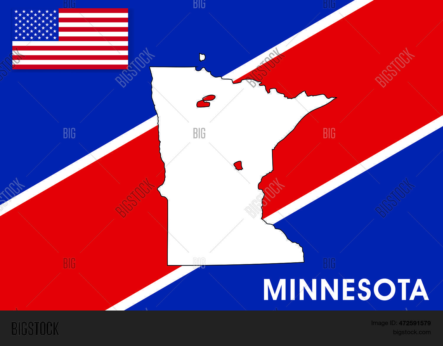 Minnesota Map - Usa, Vector & Photo (Free Trial) | Bigstock