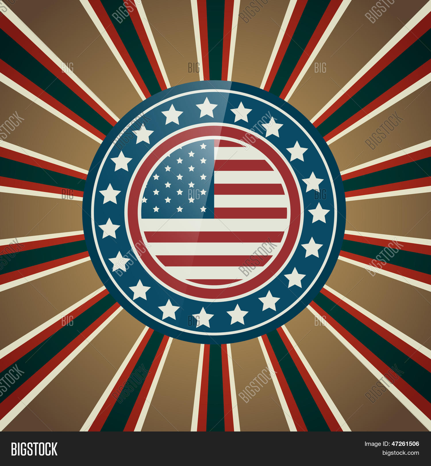 American Flag Label Vector & Photo (Free Trial) | Bigstock
