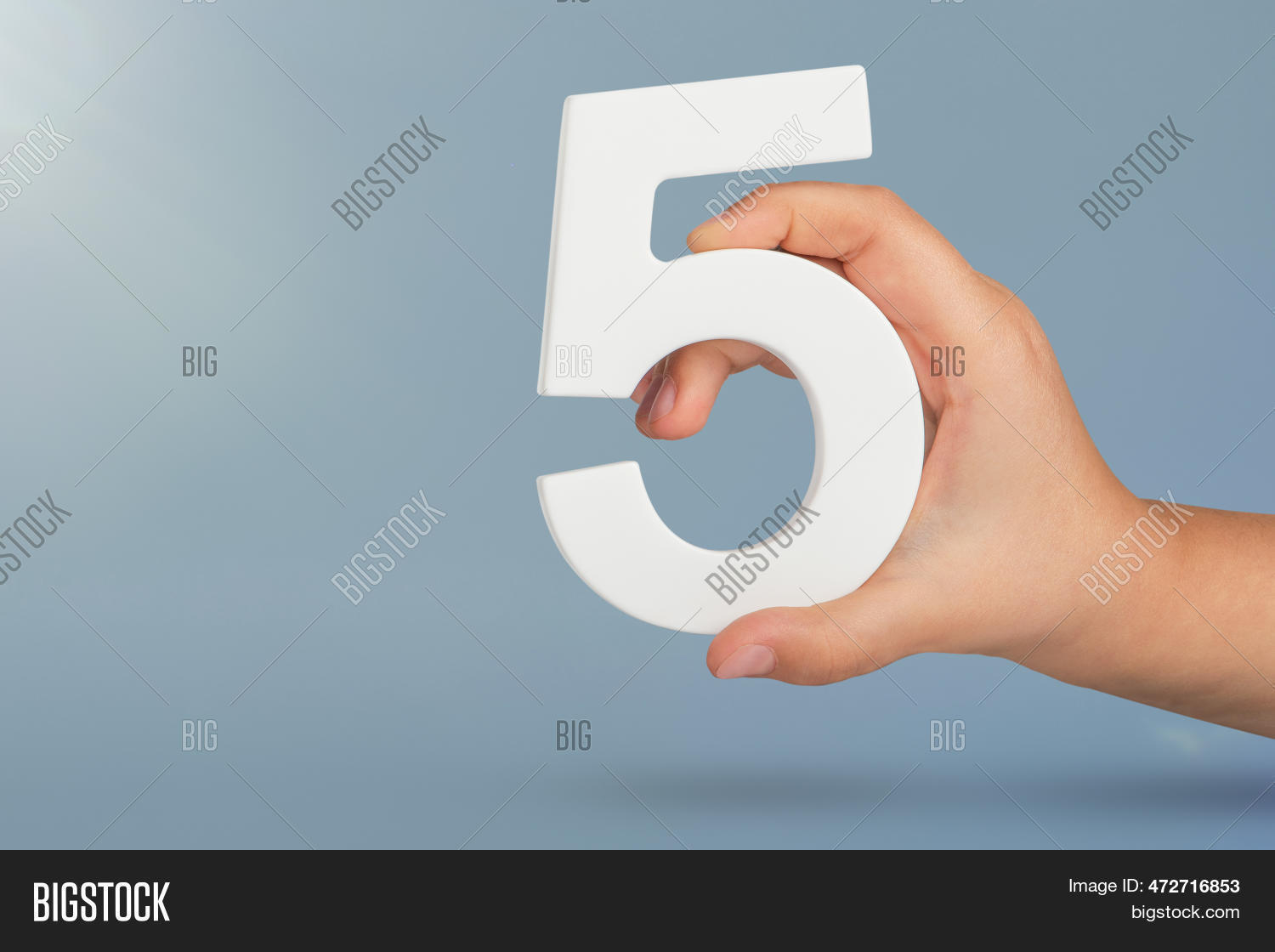 Number Five Hand. Hand Image & Photo (Free Trial) | Bigstock