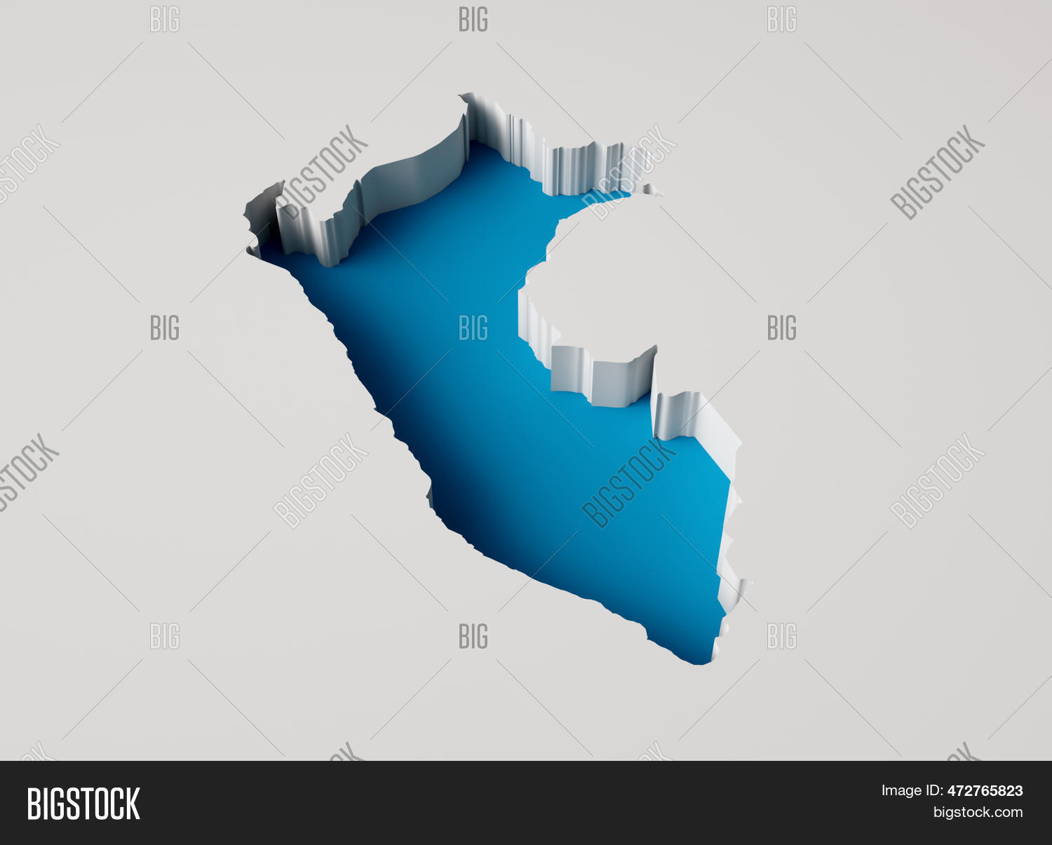 Peru Map 3d Inner Image & Photo (Free Trial) | Bigstock