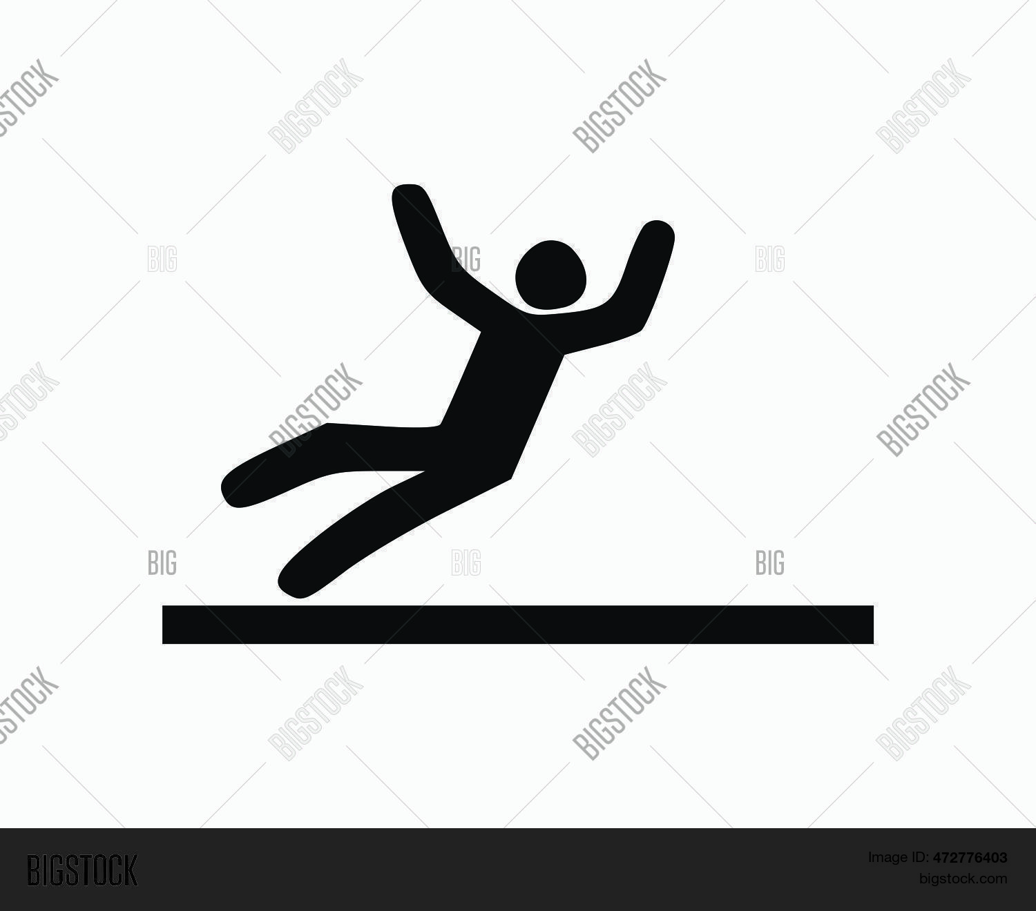 Person Falling Icon Vector & Photo (Free Trial) | Bigstock