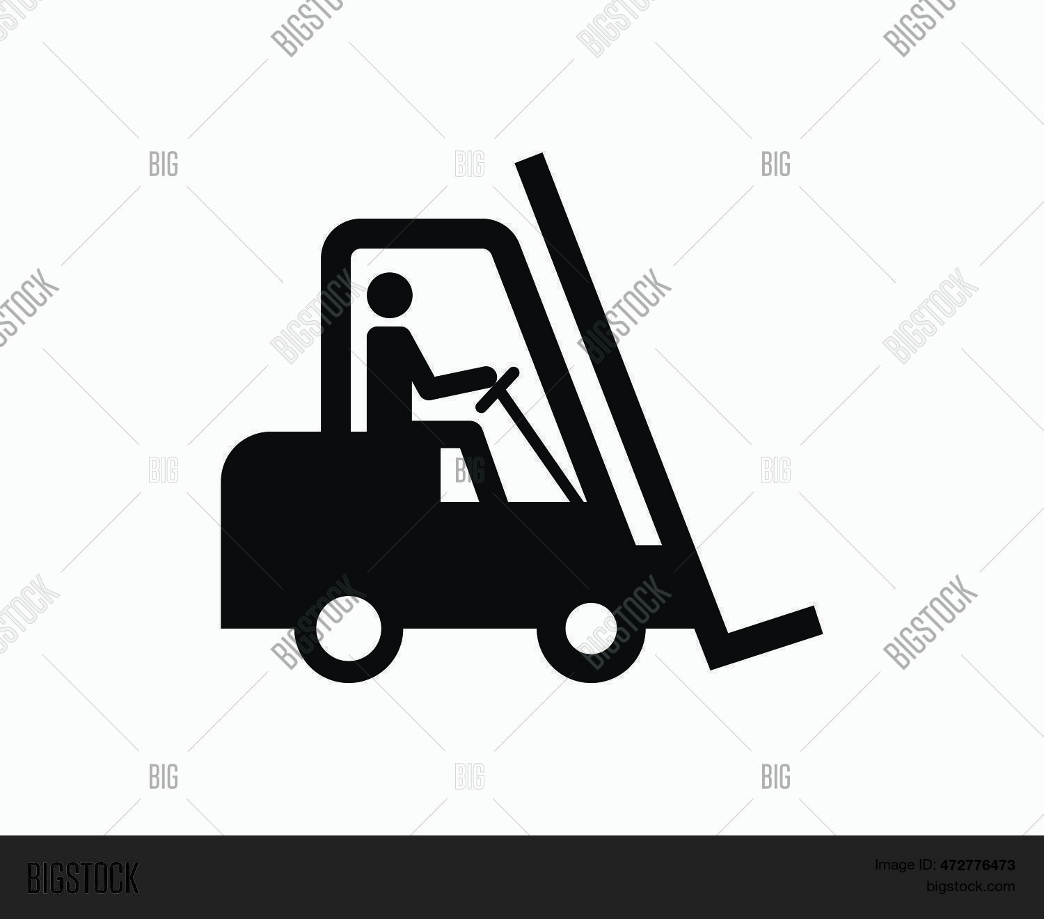 Forklift Icon Fork Vector & Photo (Free Trial) | Bigstock