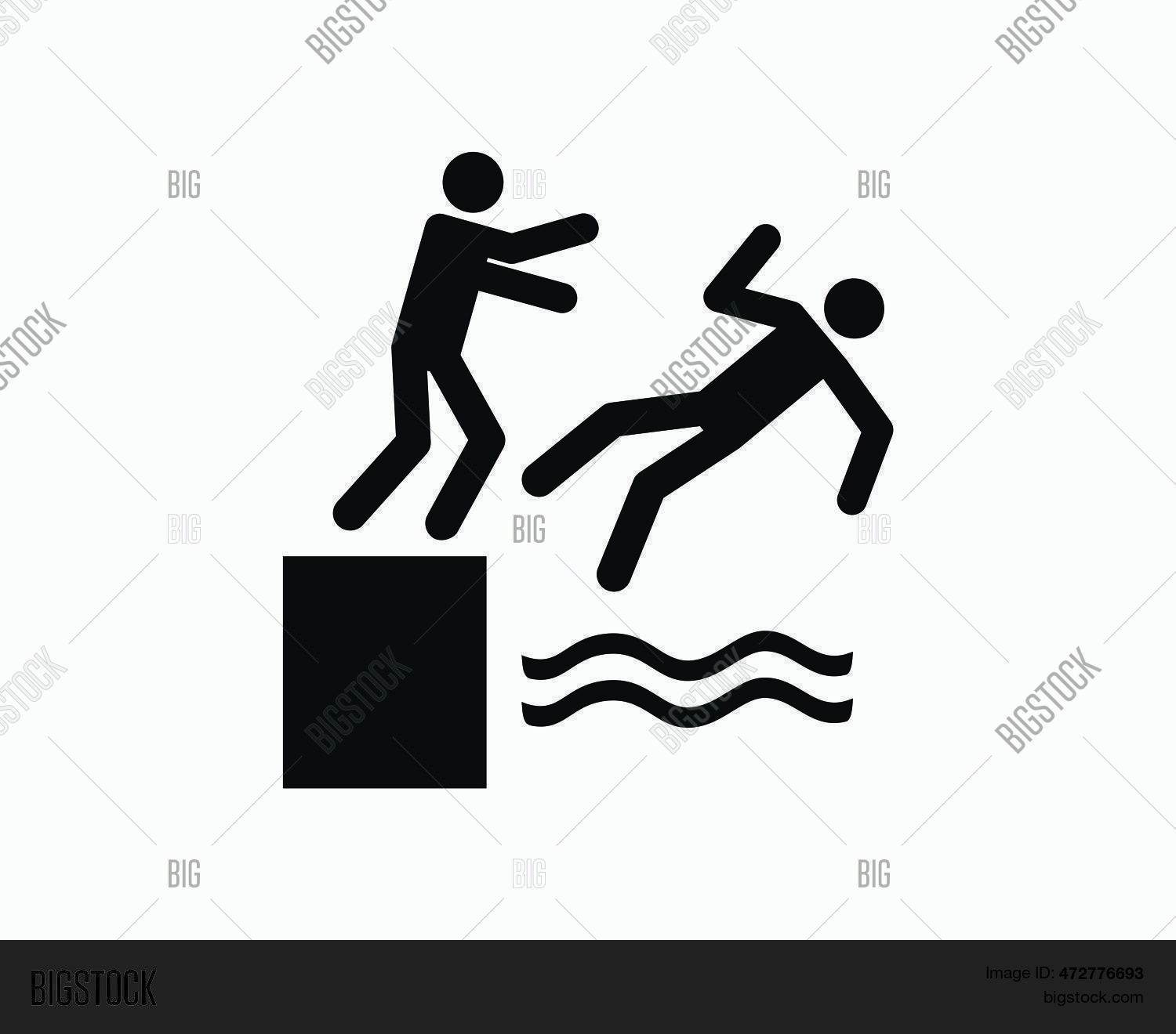 Pushing Man Into Vector & Photo (Free Trial) | Bigstock