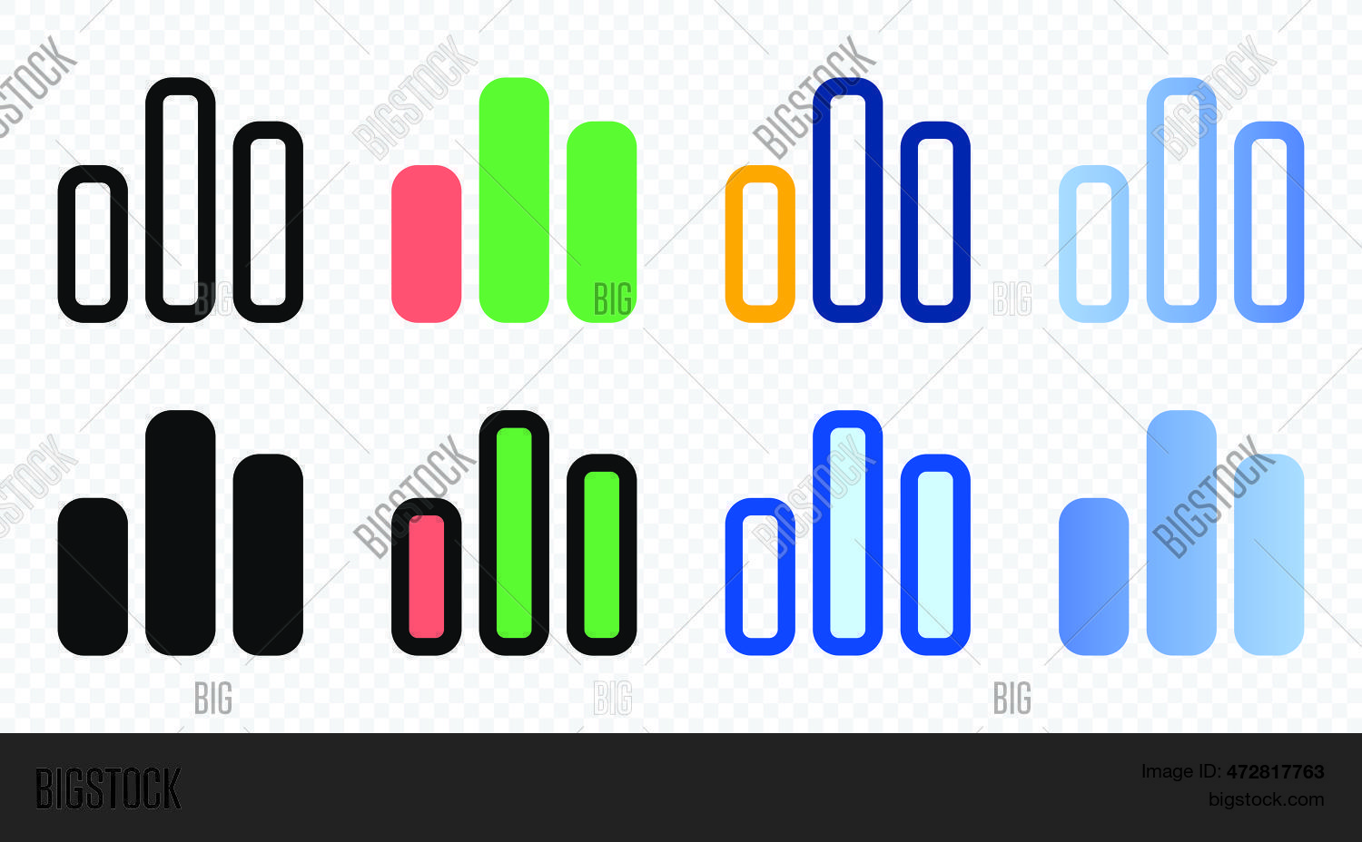 Bar Chart Icons Vector & Photo (Free Trial) | Bigstock