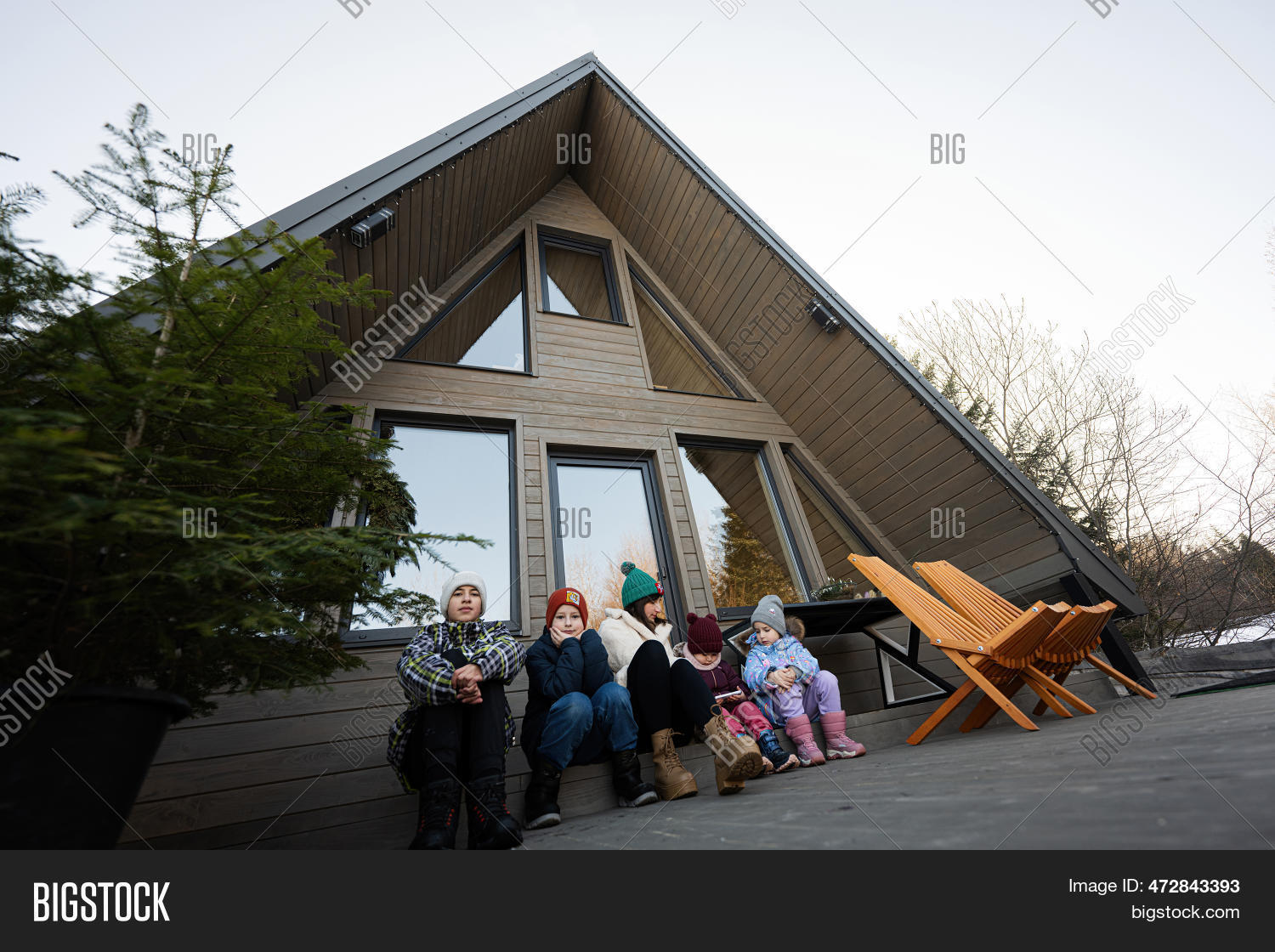 Mother Four Children Image & Photo (Free Trial) | Bigstock