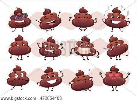 Poop Characters. Vector & Photo (Free Trial) | Bigstock
