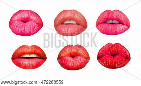 Set Female Lips On Image & Photo (Free Trial) | Bigstock