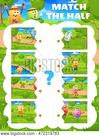 Match Half Cartoon Vector & Photo (Free Trial) | Bigstock