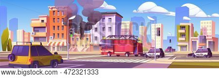 Burning City Building Vector & Photo (Free Trial) | Bigstock
