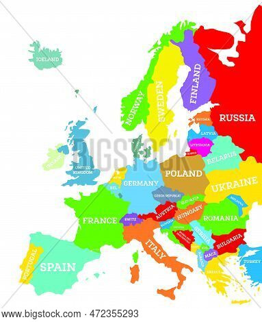 Political Map Europe Vector & Photo (Free Trial) | Bigstock
