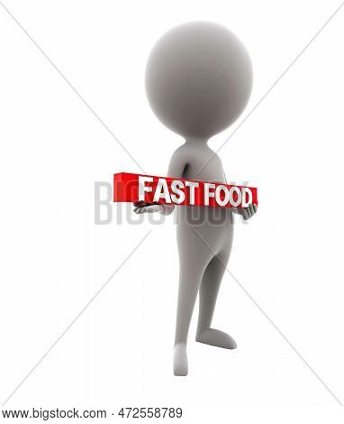 3D Man Presenting Fast Image & Photo (Free Trial) | Bigstock