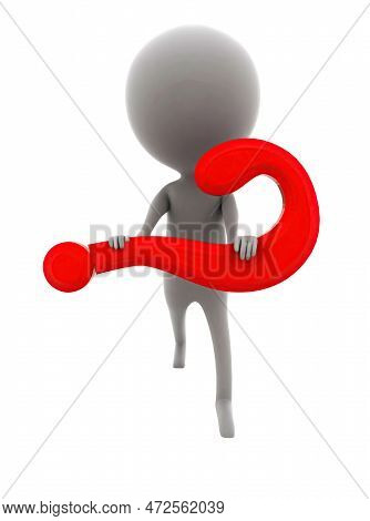 Imagen y foto 3D Man Holding (prueba gratis) | Bigstock