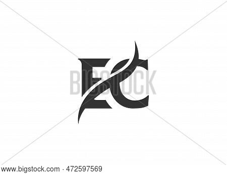 Initial Ec Letter Vector & Photo (Free Trial) | Bigstock