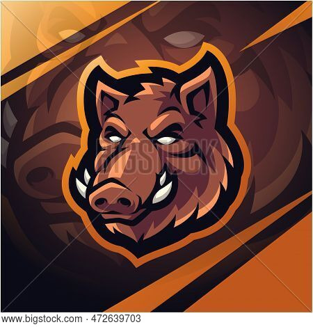 Razorback Head Esport Vector & Photo (Free Trial) | Bigstock