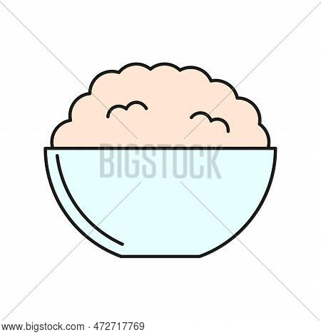 Bowl Porridge Cartoon Vector & Photo (Free Trial) | Bigstock