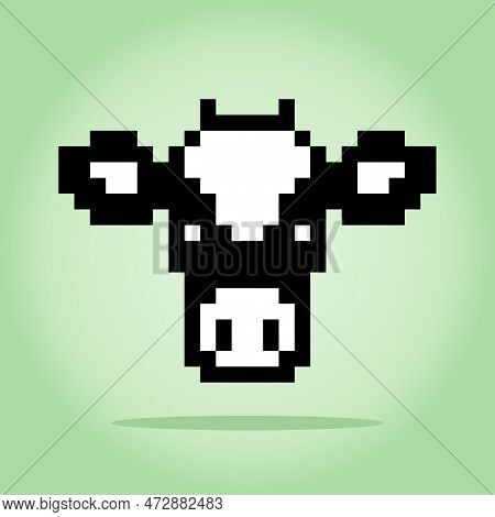 8 Bit Pixel Head Cow Vector & Photo (Free Trial) | Bigstock