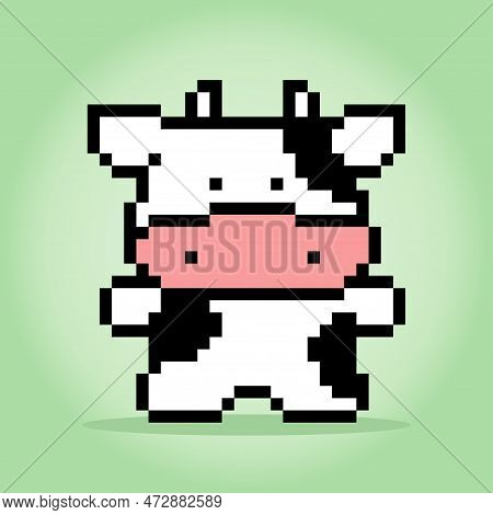 8 Bit Pixel Cow. Vector & Photo (Free Trial) | Bigstock