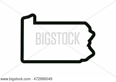 Pennsylvania Outline Vector & Photo (Free Trial) | Bigstock
