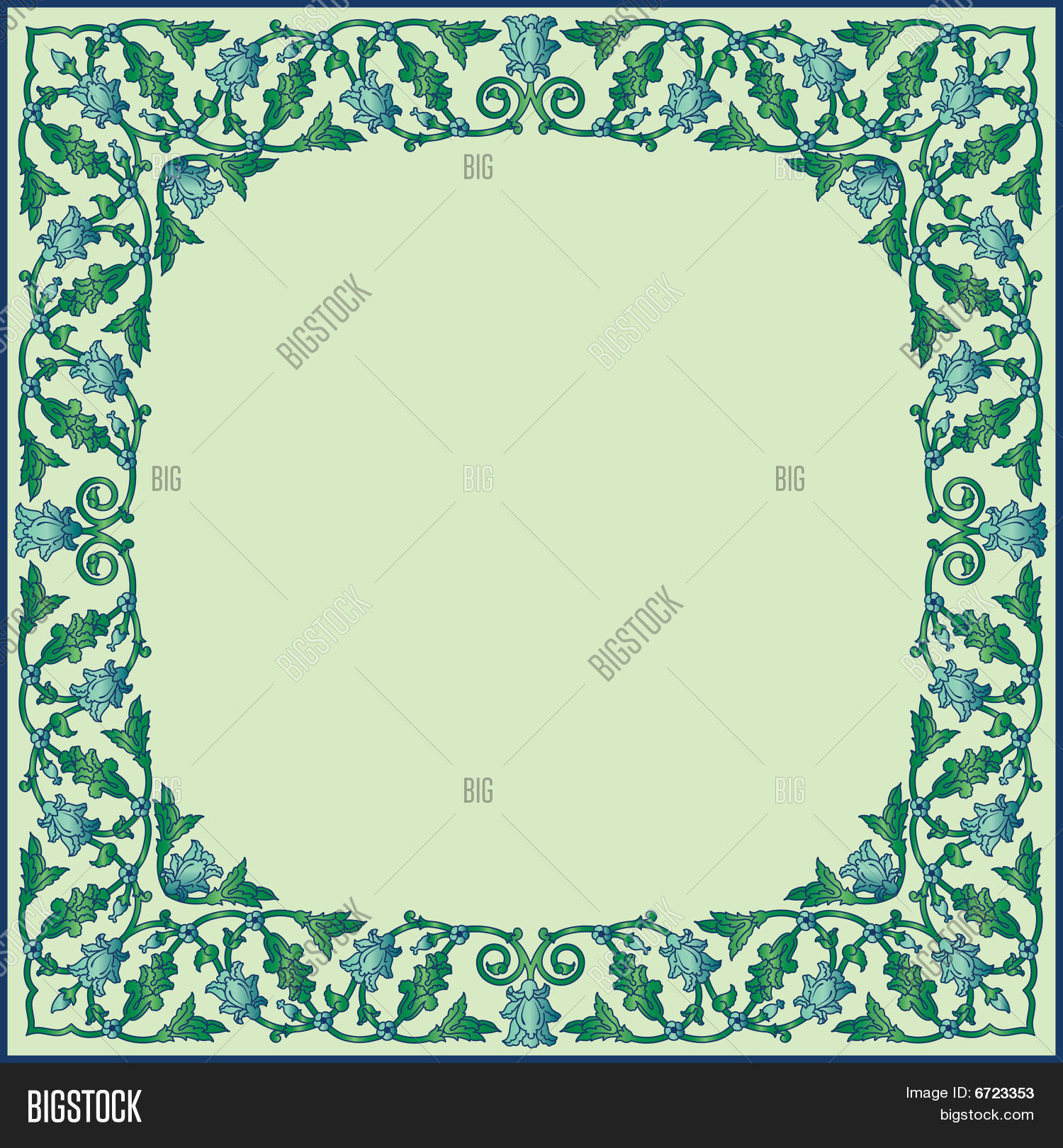 Garden Border Frame Vector & Photo (Free Trial) | Bigstock