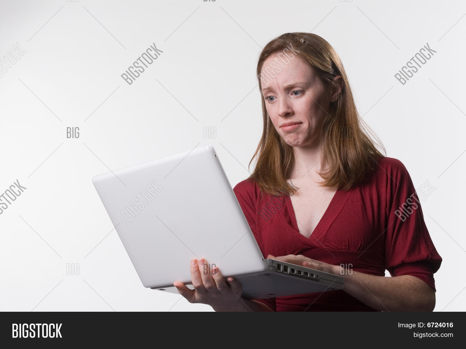Confused Woman Laptop- Image & Photo (Free Trial) | Bigstock