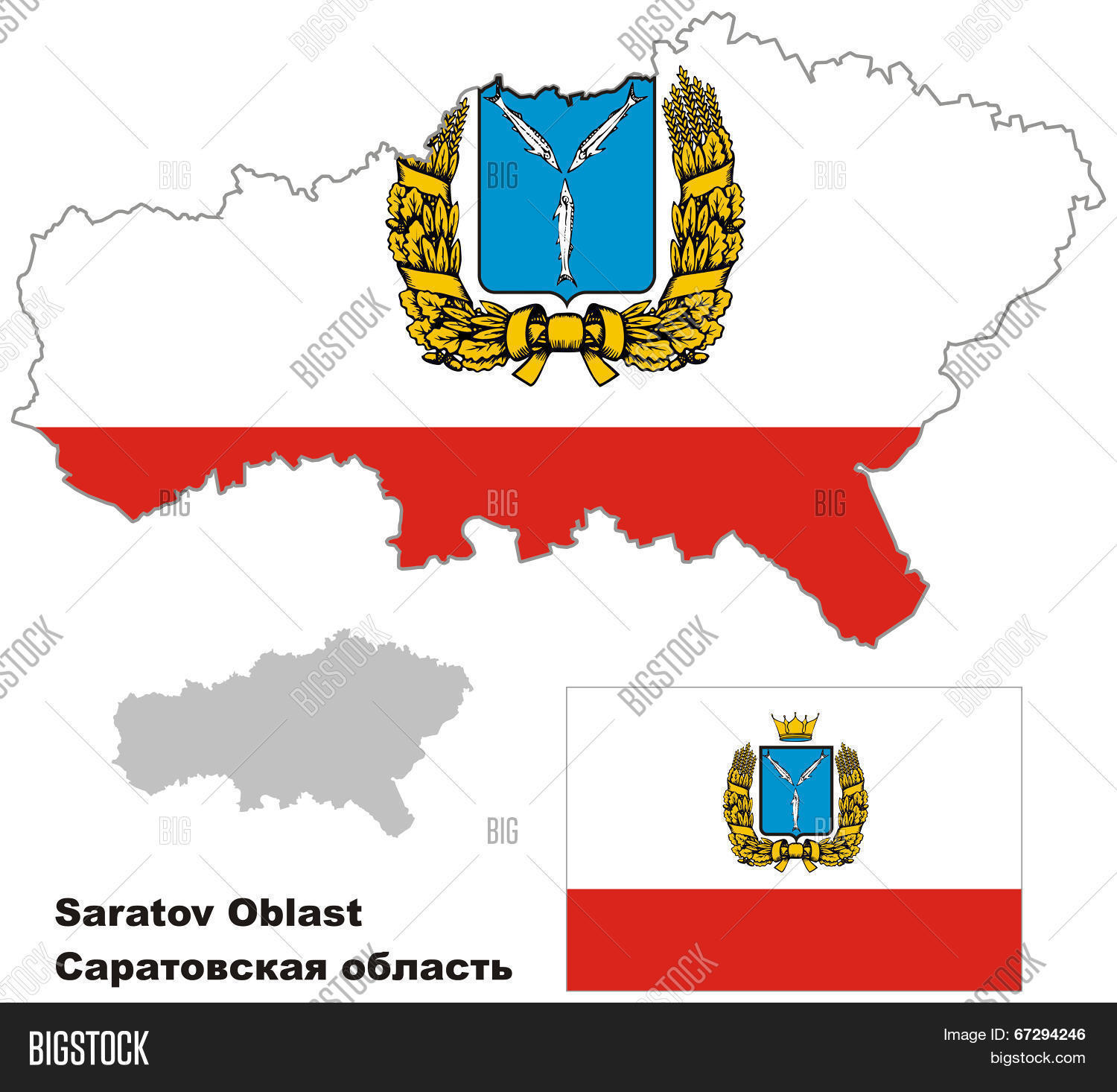 Outline Map Saratov Vector & Photo (Free Trial) | Bigstock