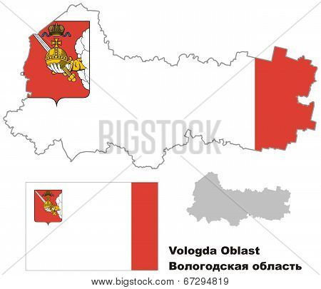 Outline Map Vologda Vector & Photo (Free Trial) | Bigstock