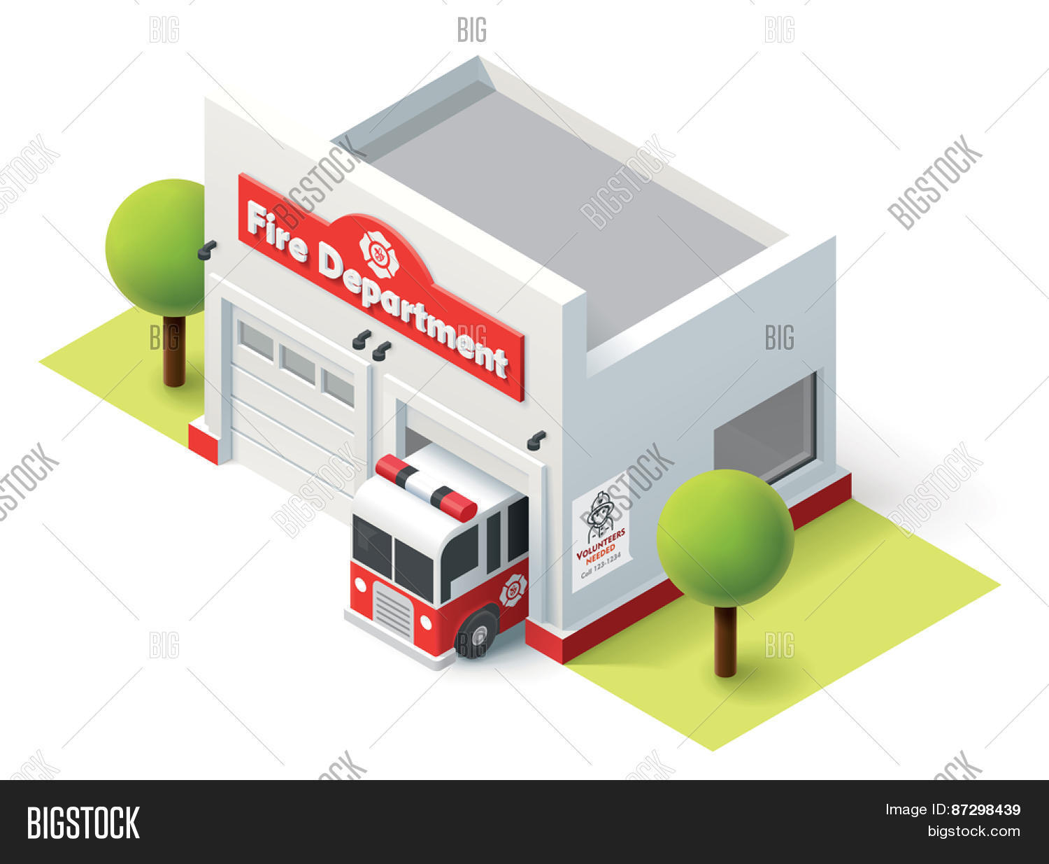 Vector Isometric Fire Vector & Photo (Free Trial) | Bigstock