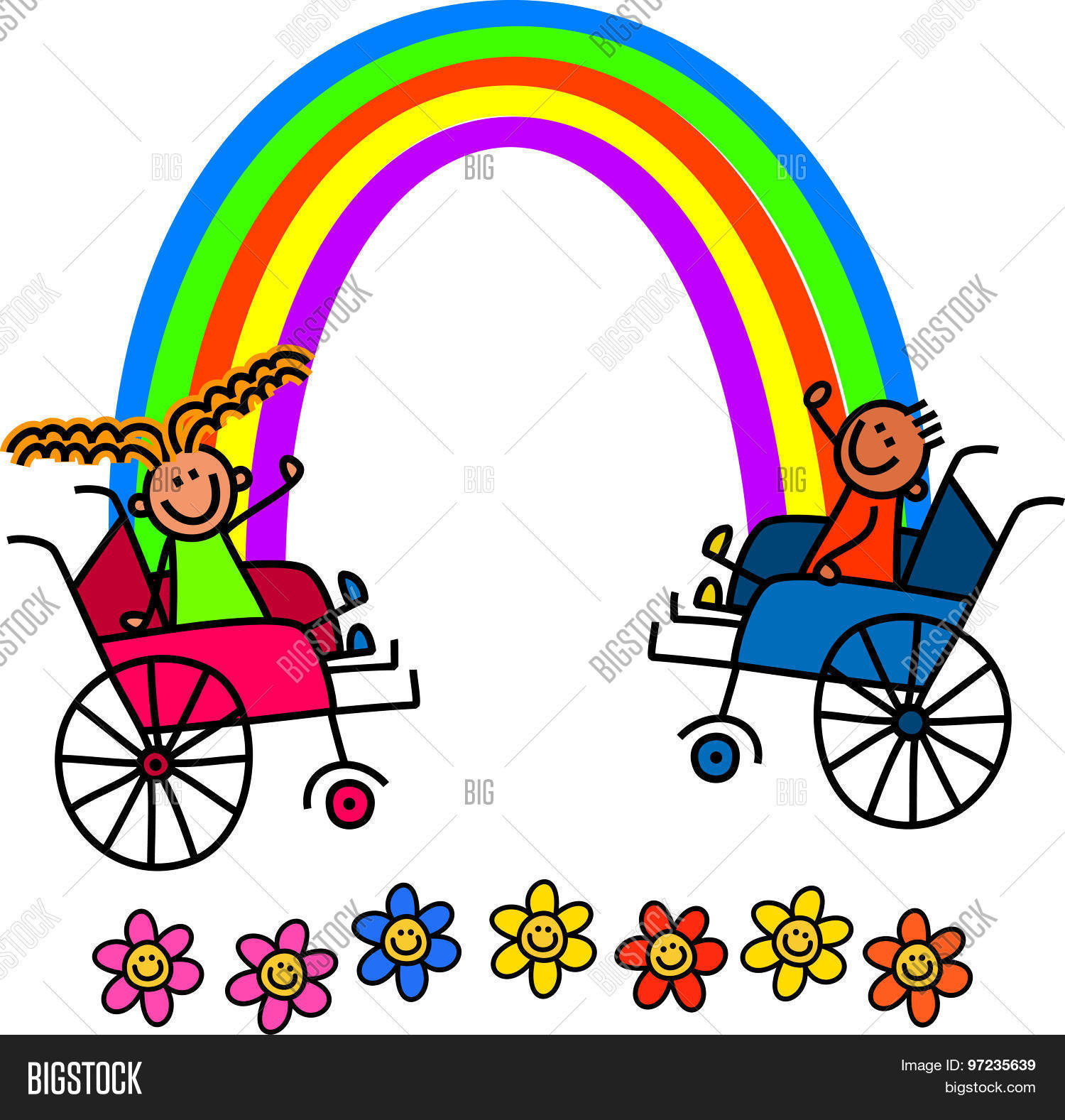 Disabled Rainbow Kids Image & Photo (Free Trial) | Bigstock