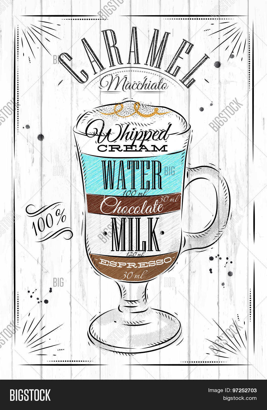 Poster Caramel Vector & Photo (Free Trial) | Bigstock