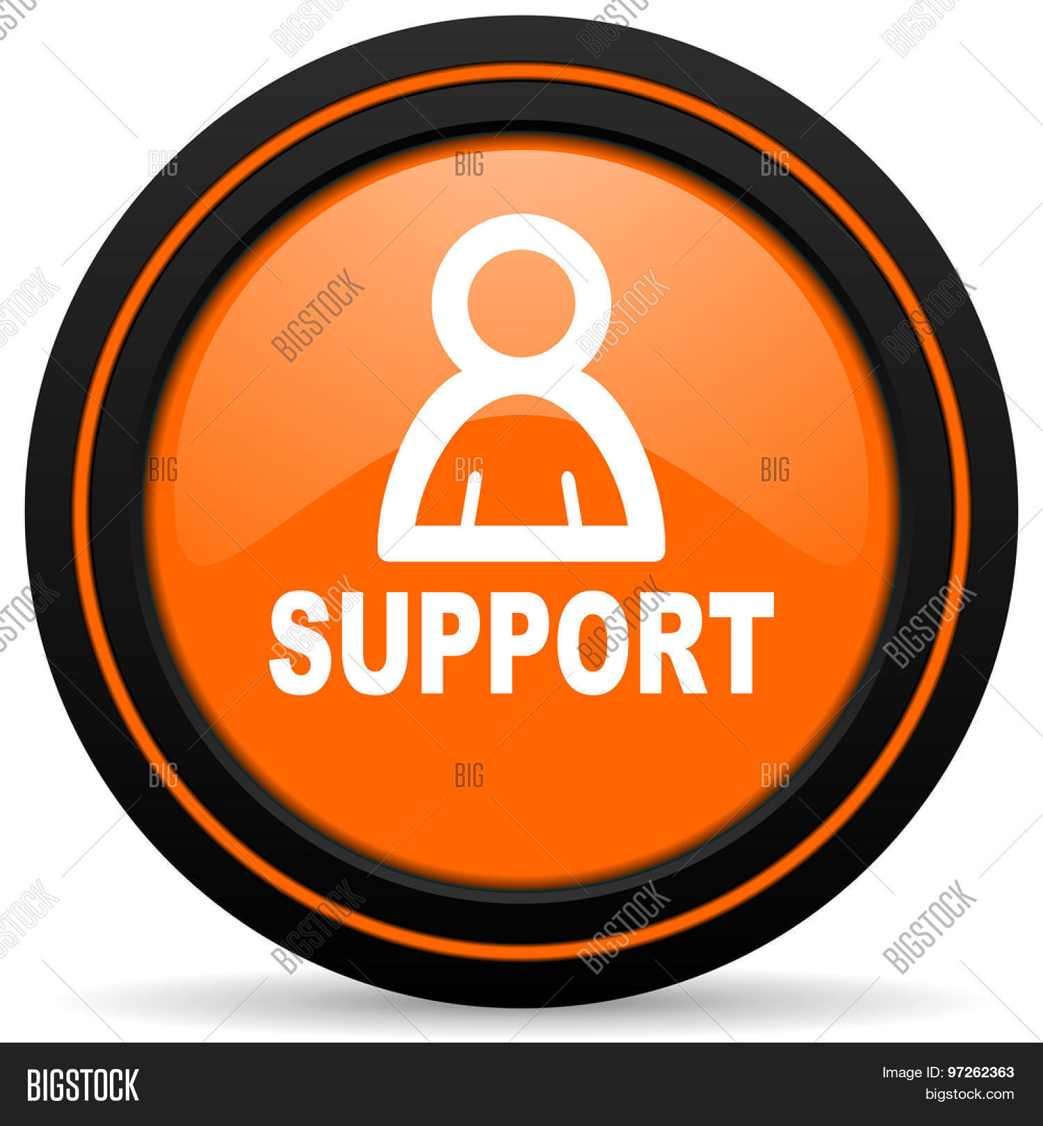 Support Orange Icon Image & Photo (Free Trial) | Bigstock