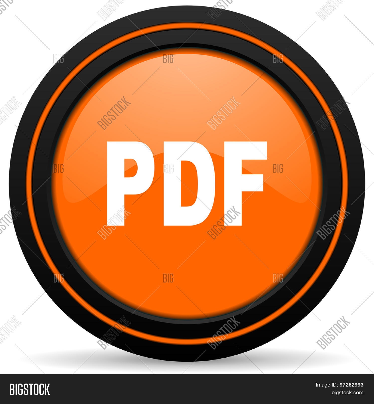 Pdf Orange Icon Image & Photo (Free Trial) | Bigstock
