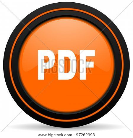 Pdf Orange Icon Image & Photo (Free Trial) | Bigstock